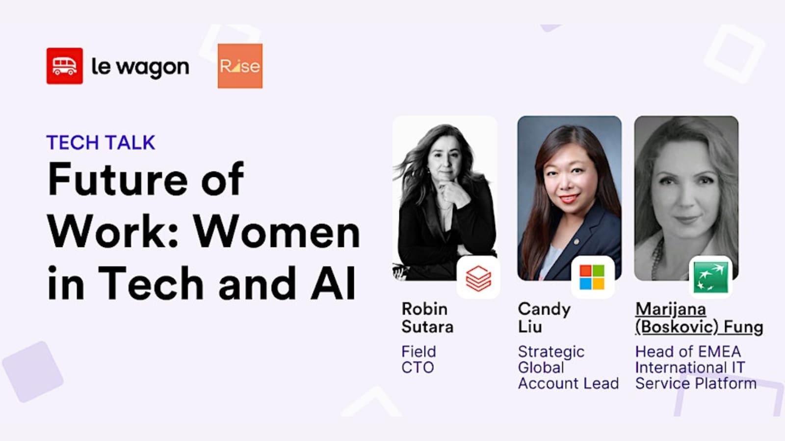 Le Wagon London x Rise - Future of Work: Women in Tech & AI - SheCanCode